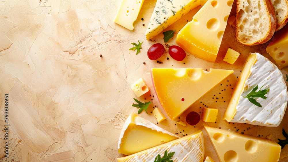 Cheese Background Michelin Stars Style Wallpaper Template Brie ...