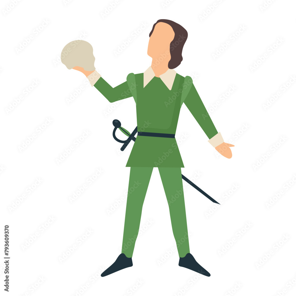 Hamlet icon clipart avatar logotype isolated vector illustration Stock ...
