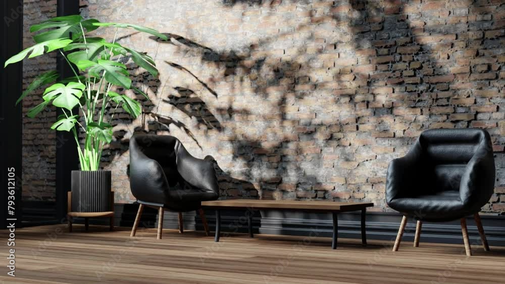 vertical interior design modern studio apartment living room with sofa ...