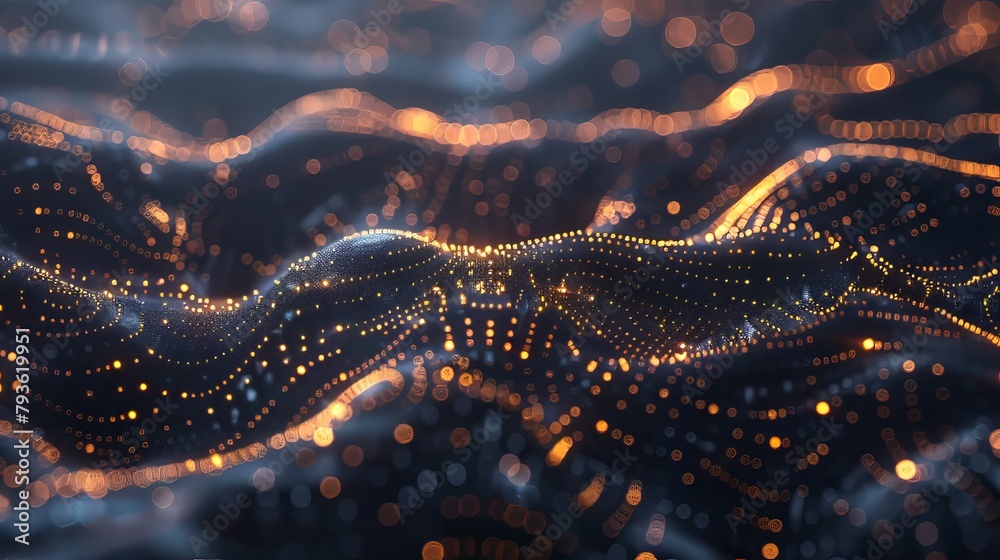 Abstract background with pulsating neural pathways and glowing nodes, representing the dynamic ...