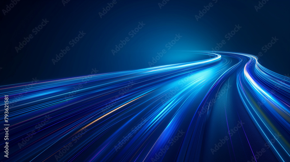 Speed of Light: An abstract blue background featuring blurred speed ...