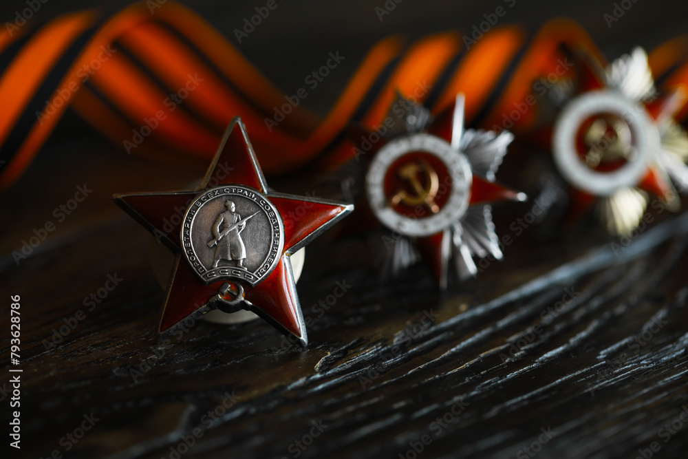 Patriotic War Order and battle order for courage and bravery on George ...