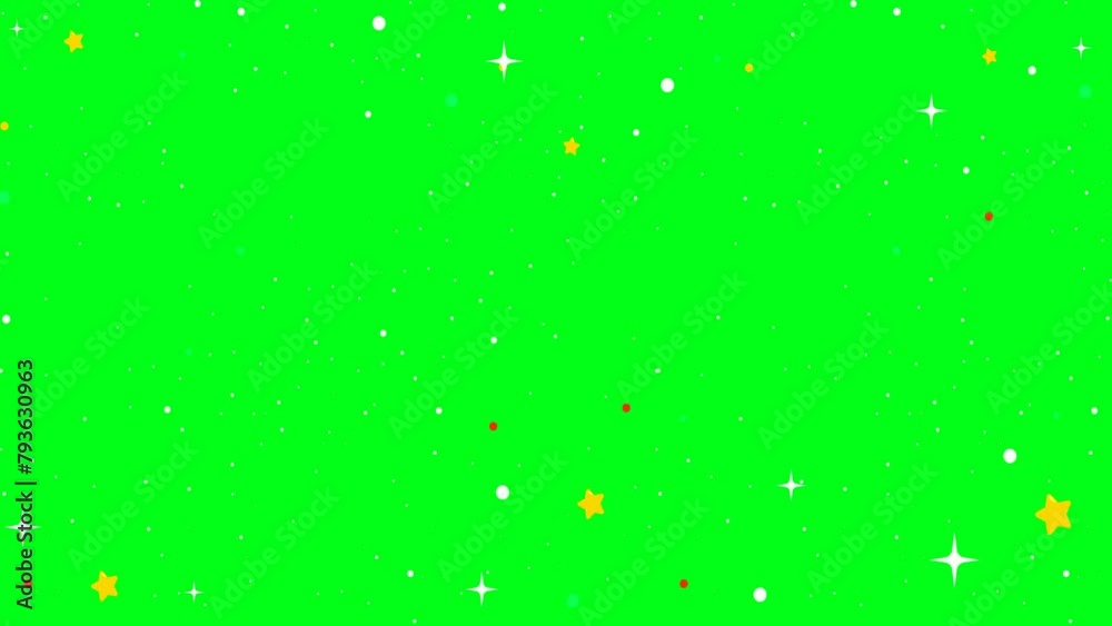 2d animated cartoon Different stars in beautiful fantasy colors are ...