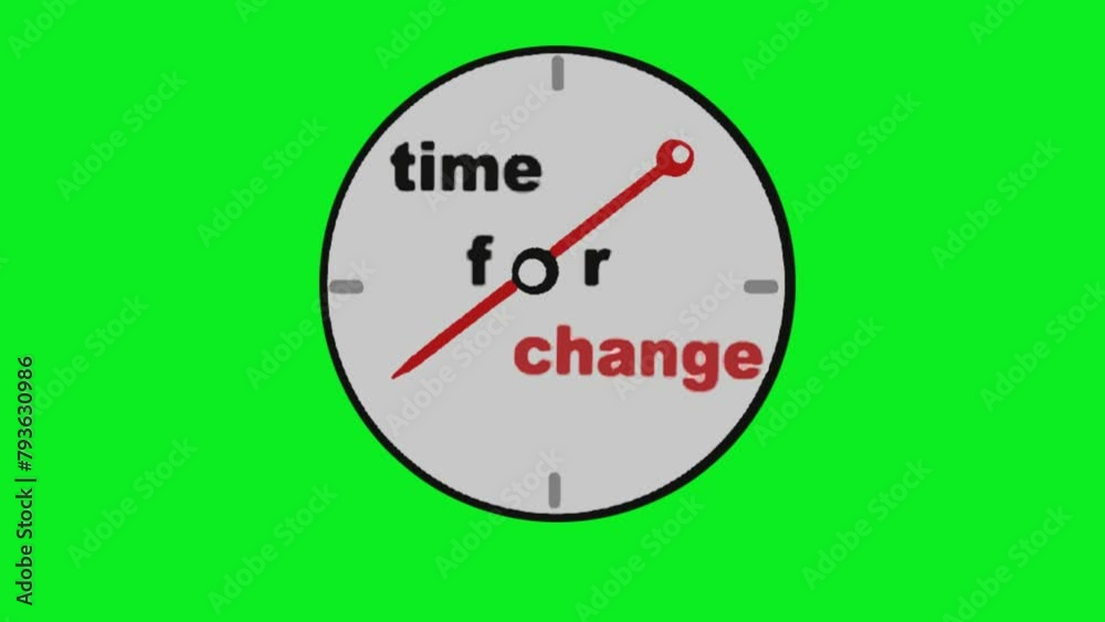 2d animated cartoon Moving time clock with rotating hands to show the ...