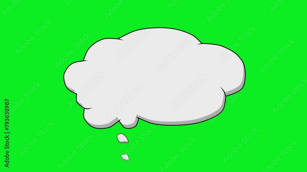 2d animated cartoon A hyperactive cloud piece that arise and unfold to ...