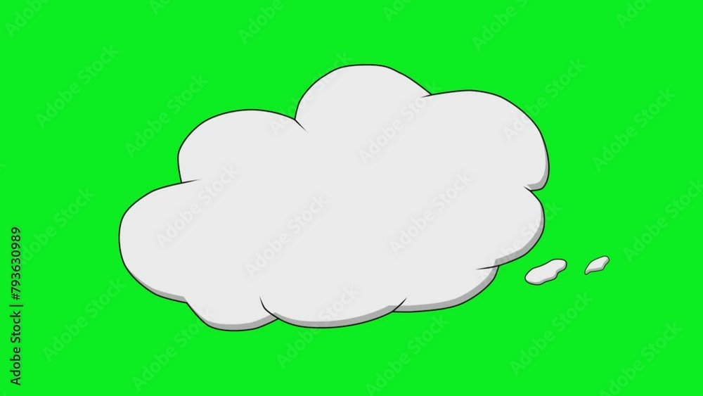 2d animated cartoon A hyperactive cloud piece that arise and unfold to ...