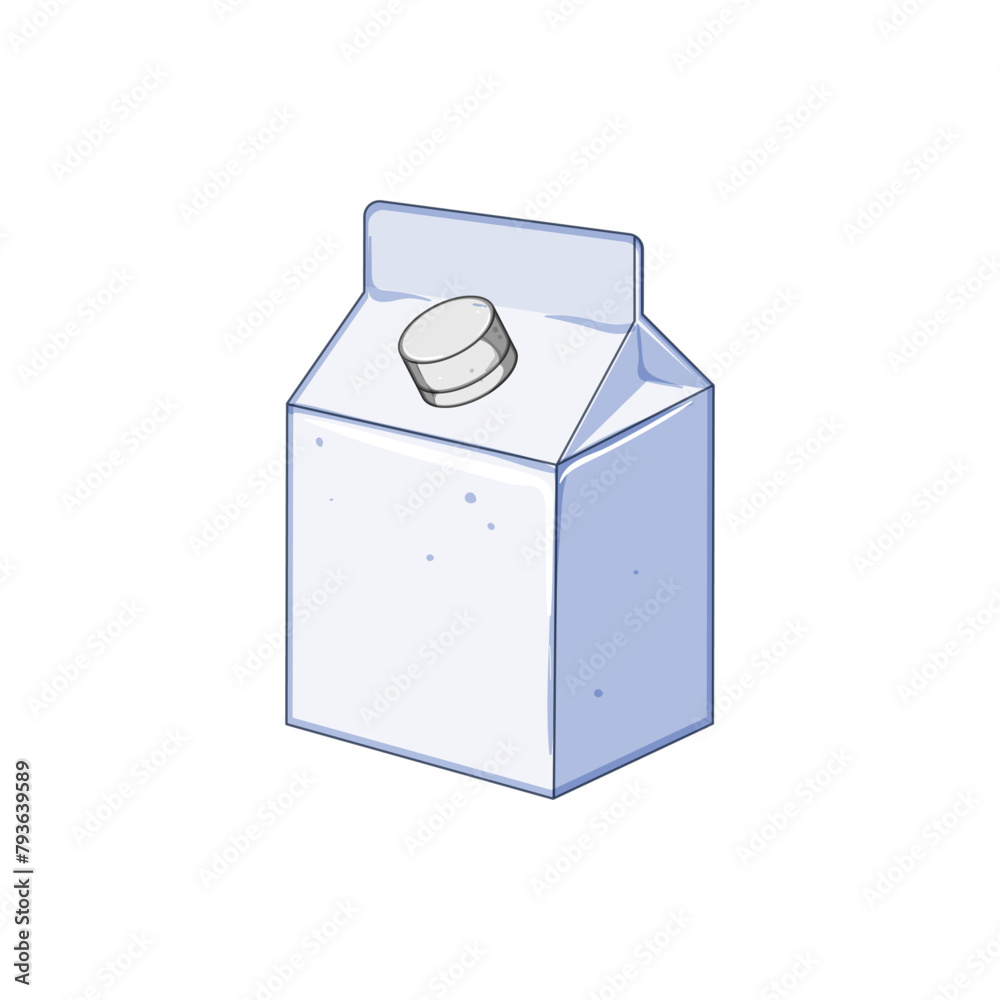 dairy milk box cartoon. carton container, drink cow, nutrition healthy ...