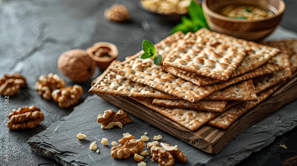 Matzah, also known as matzo, is a type of unleavened flatbread deeply ...