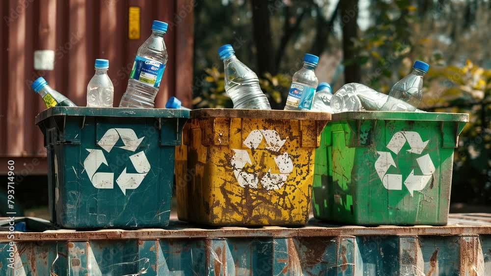Recycle symbol made of leafy greenery. Conceptual recycling ...