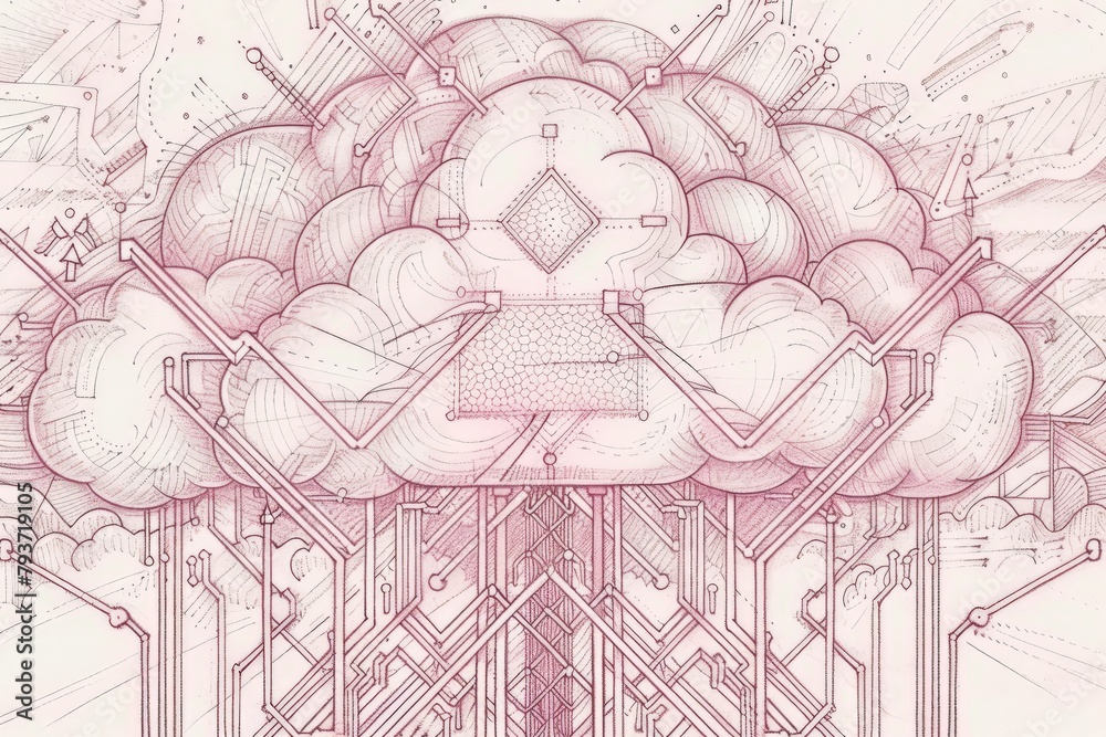 Stylized Wi-Fi router emits signals against futuristic backdrop with ...