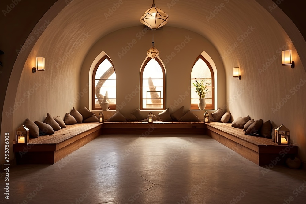Tranquil Monastery Elements: Serene Prayer Room Designs and Interior ...