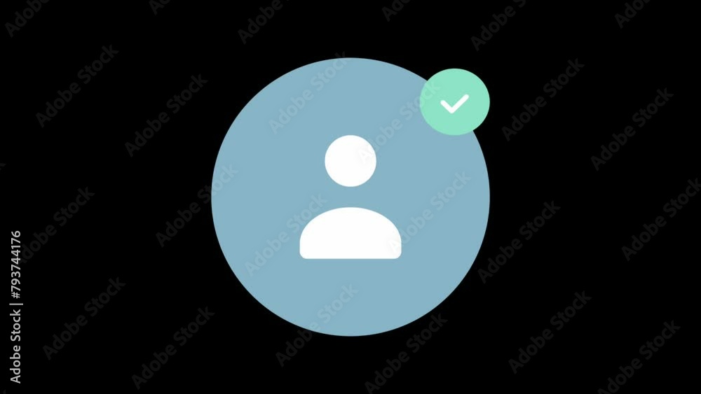 Default Avatar Profile Icon Vector. Social Media User Image. Footage animation 4k alpha channel ...