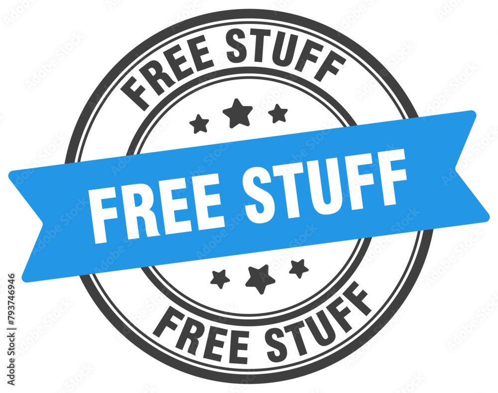 free stuff stamp. free stuff label on transparent background. round ...