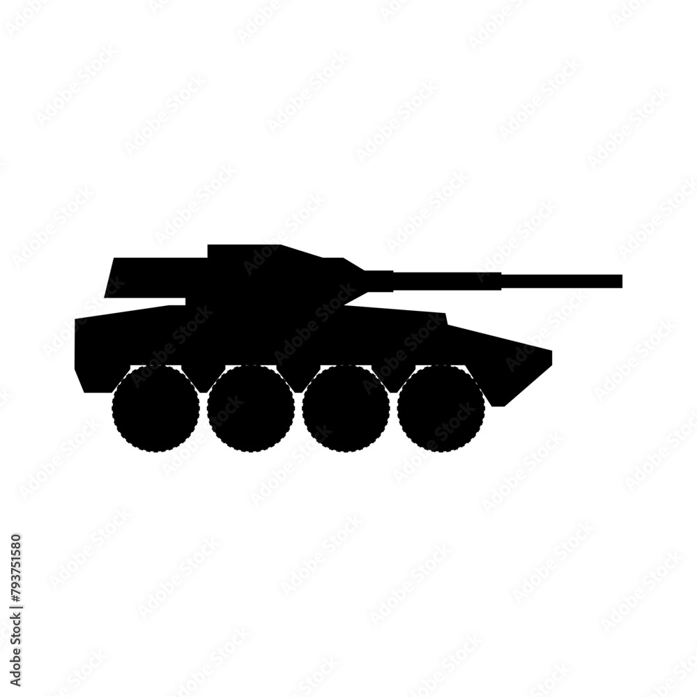 Tank icon vector. Armored vehicles illustration sign. War symbol ...
