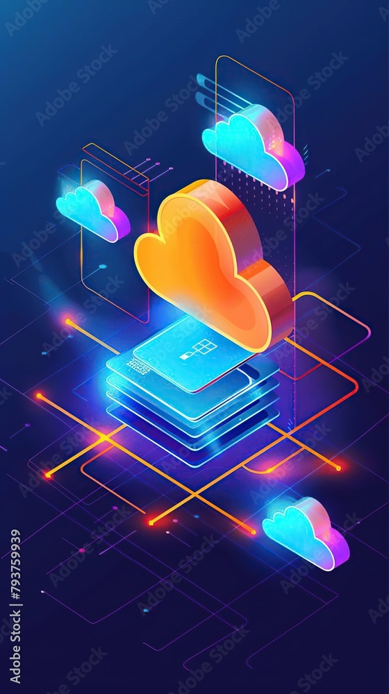 Cloud Security with Multiple Layers of Protection, A layered cloud structure, illustrating ...