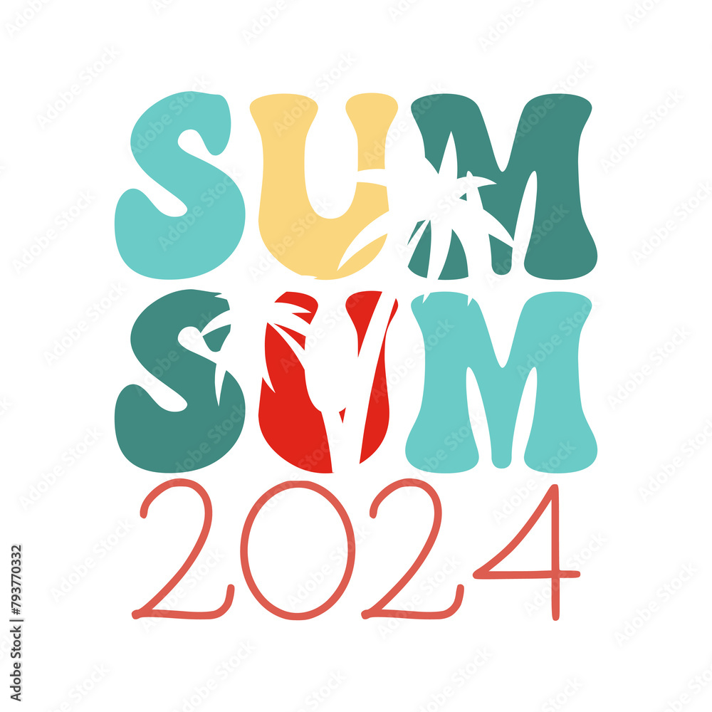Sum Sum 2024, Summer Quote PNG This is only digital download file. No ...