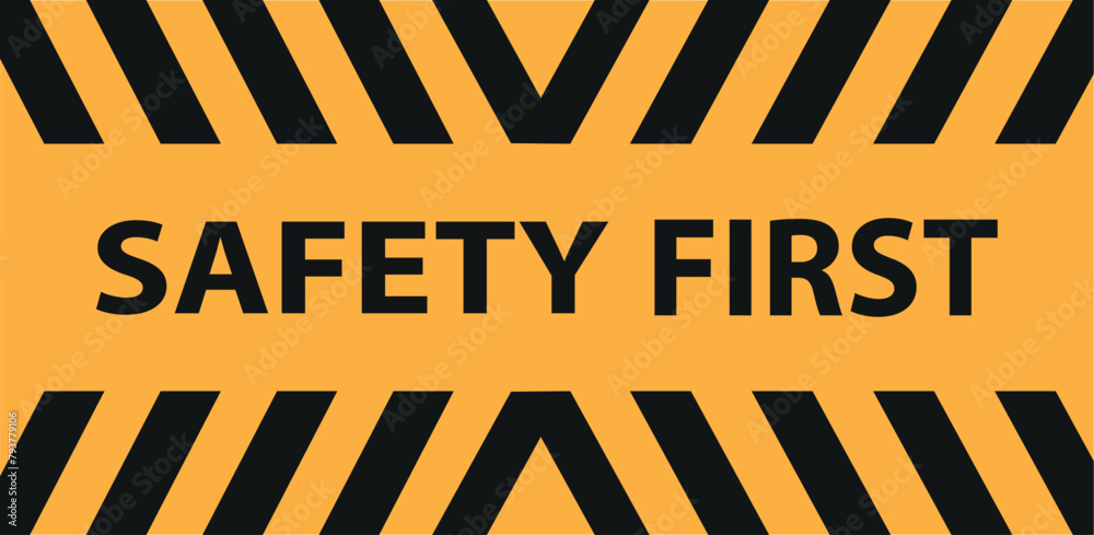 Safety symbols and first signs, work safety, caution work hazards ...