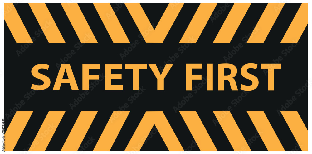 Safety symbols and first signs, work safety, caution work hazards ...