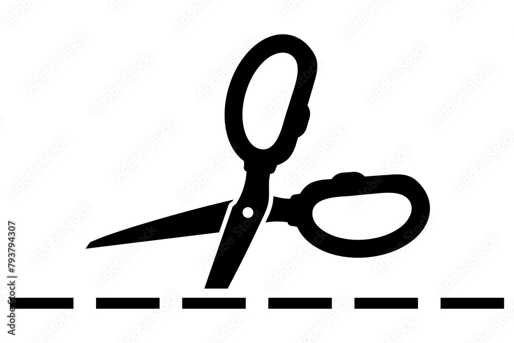 vector scissors icon, hair cut label, scissors cutting, barber sign ...