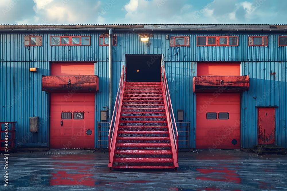 Truck Driver's Loading Ramp Safety Scenes depicting safety measures ...