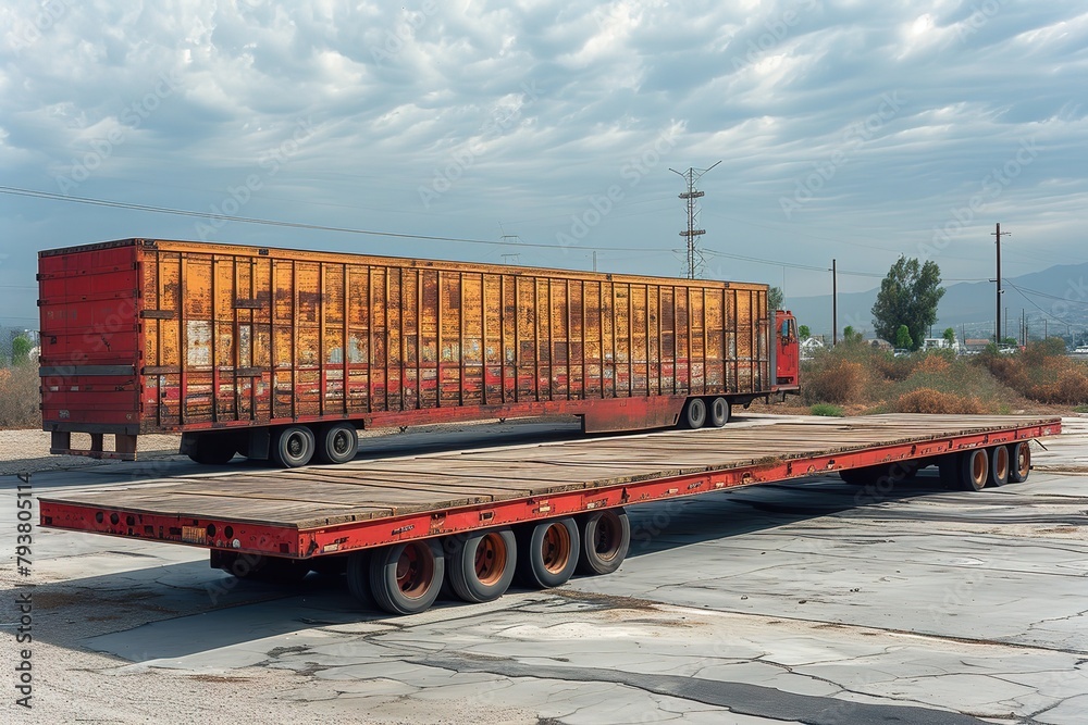 Truck Driver's Rig Cargo Securement Scenes depicting proper techniques ...