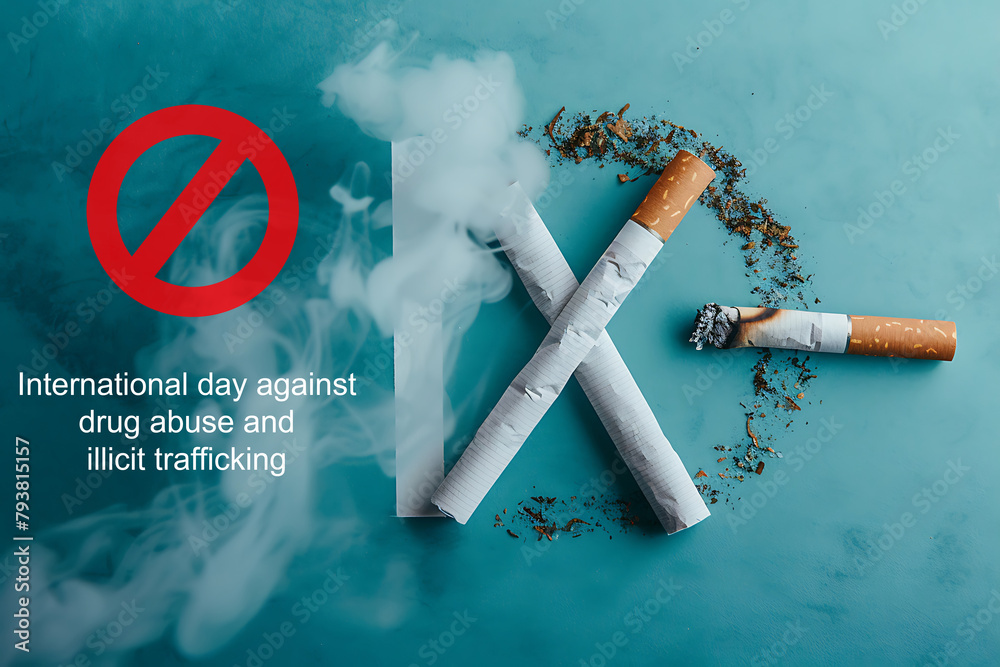 International day against drug abuse and illicit trafficking banner ...