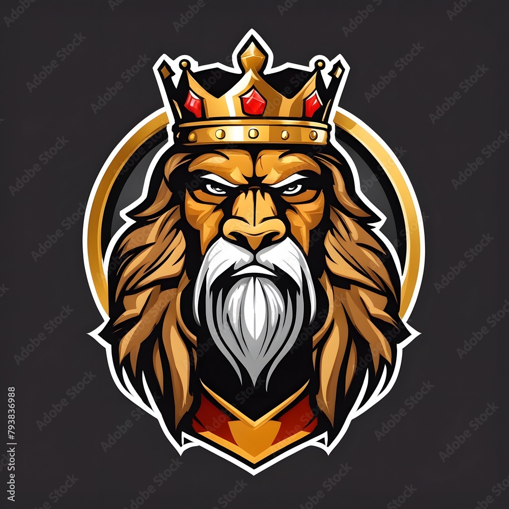 King Mascot Logo, King Logo, King Esport logo, King Logo Design, royal ...