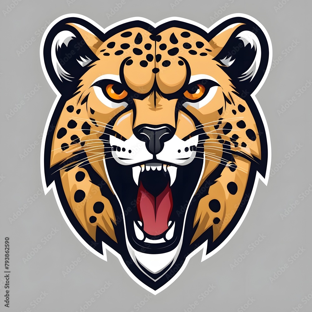 Cheetah Mascot Logo, Cheetah Esports logo, Tiger Logo Design, Leopard ...