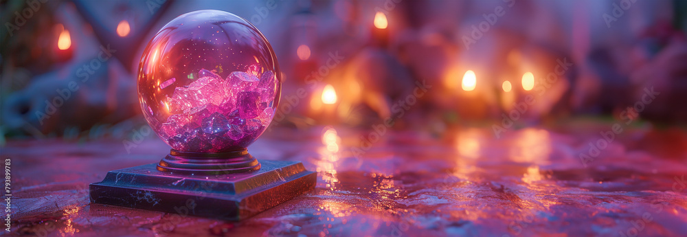 Fantasy beautiful gypsy crystal ball, predicts fate, feel energy of ...