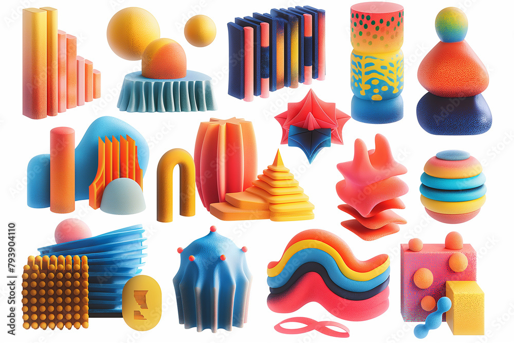 The collection clipart isolate items featuring a various of playful ...