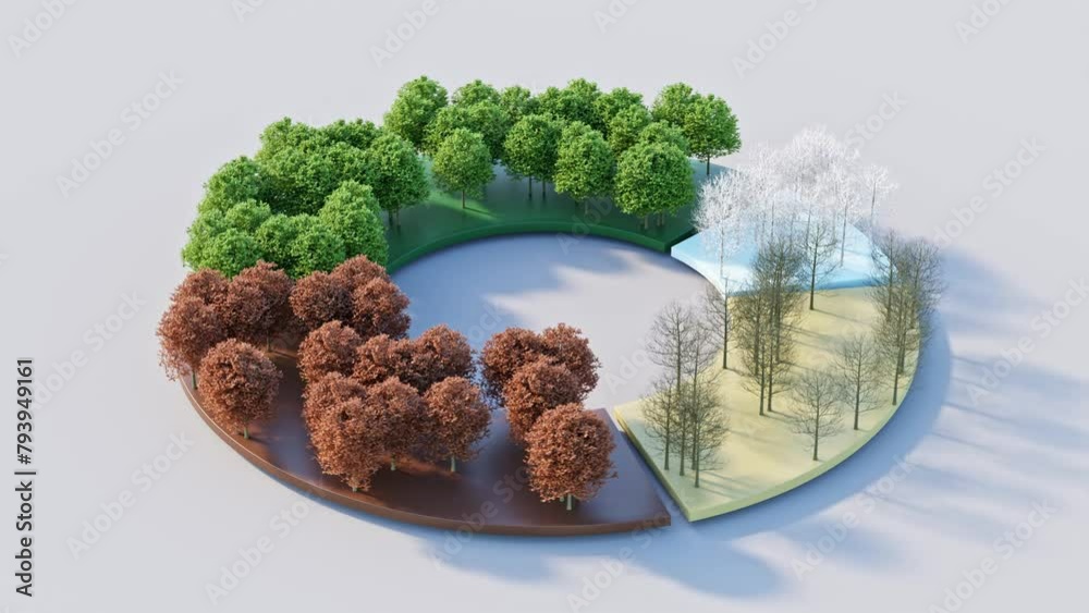 Rotating Pie Chart for ecological, sustainable, eco-friendly business ...
