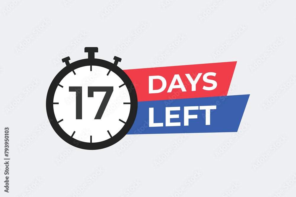 17 days to go countdown template. 17 day Countdown left days banner ...
