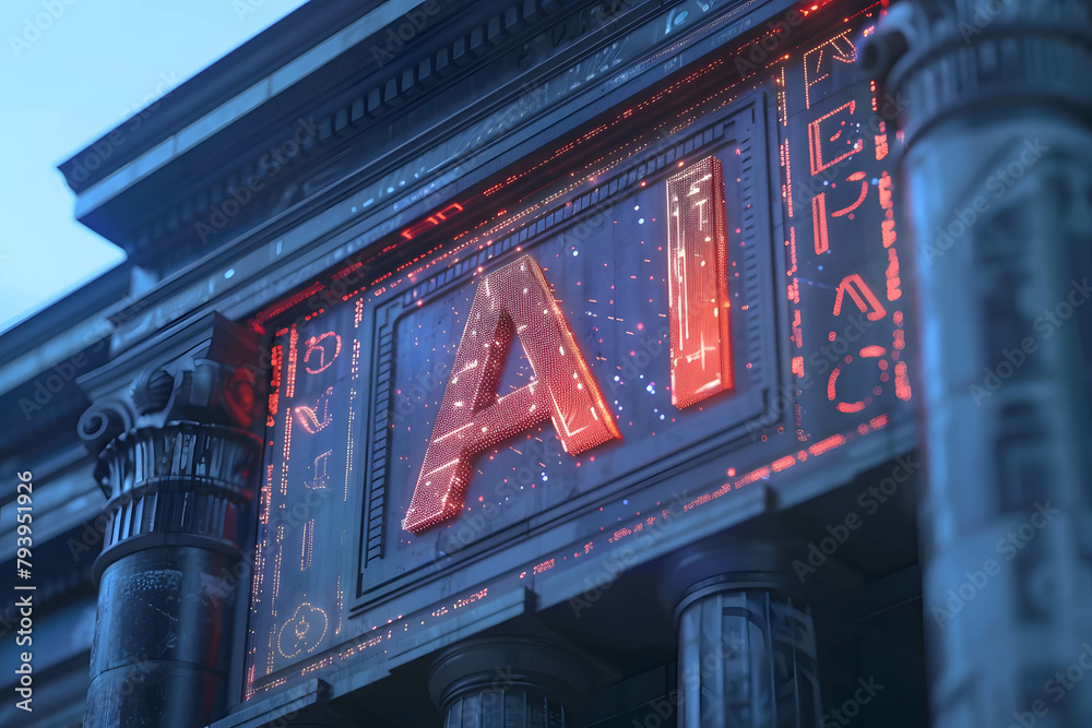 AI and digital banking concept, new technology network using for ...