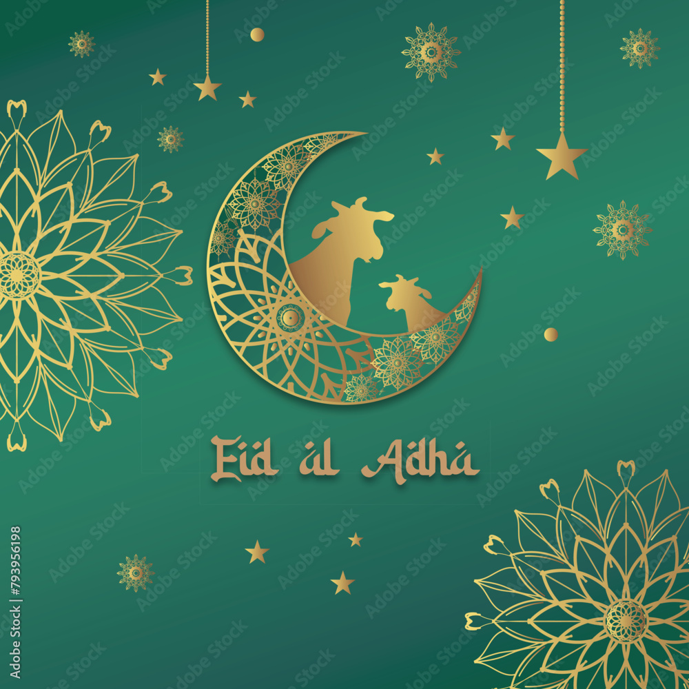 New Islamic Eid al Adha banner Design Ramadan bakrid card design Happy ...