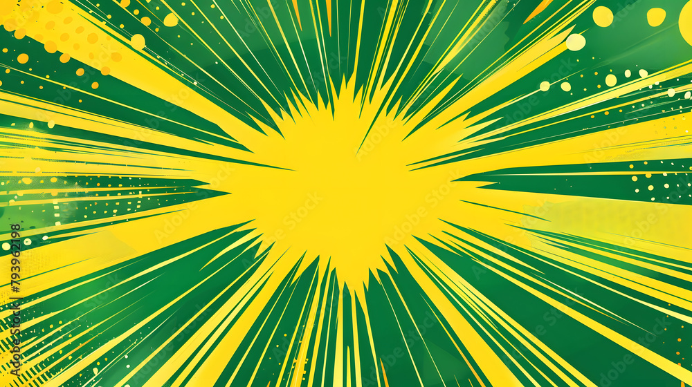 green yellow color comic style template background Stock Illustration ...