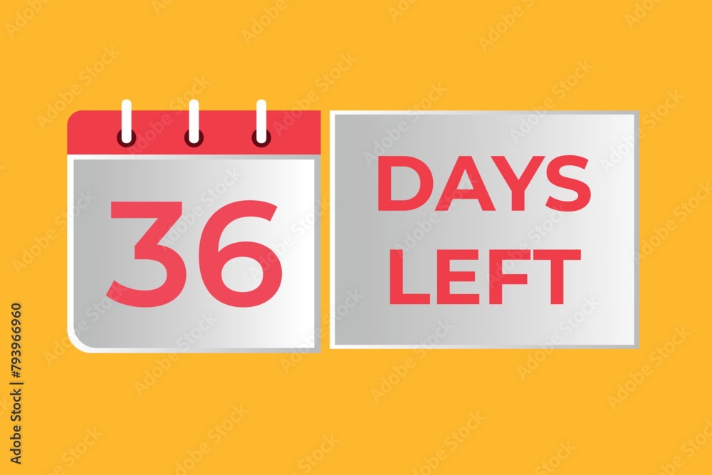 36 days to go countdown template. 36 day Countdown left days banner ...