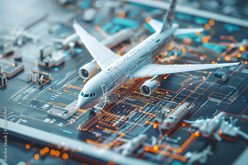 Digital 3d vision Tablet with drawing in electronic form on a tablet in ...