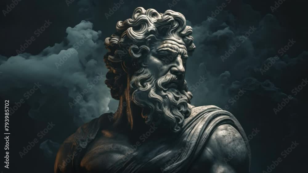 Stoicism concept, sculpture of a stoic, representing philosophy ...