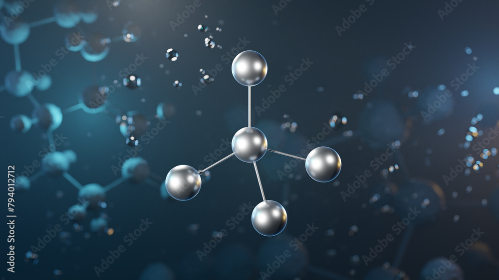 Carbon Tetrachloride Molecular Structure 3d Model Molecule Tetrachloromethane Structural