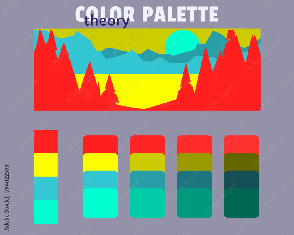salmon mediumvioletred midnightblue turquoise color palette color ...