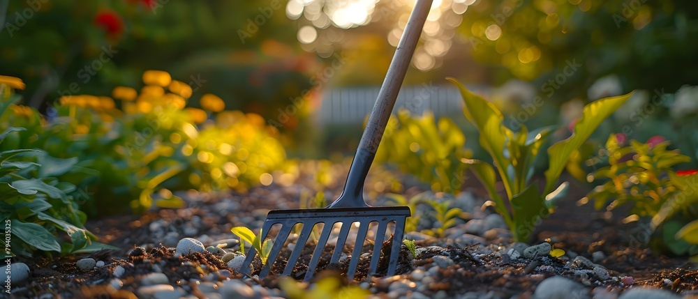 Using a Garden Rake for Precise Gardening: Tidying Outdoor Spaces ...