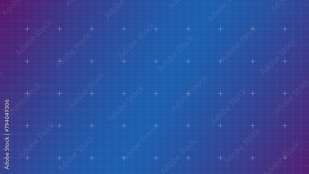 Purple-blue background with a bright white line grid creating a square ...