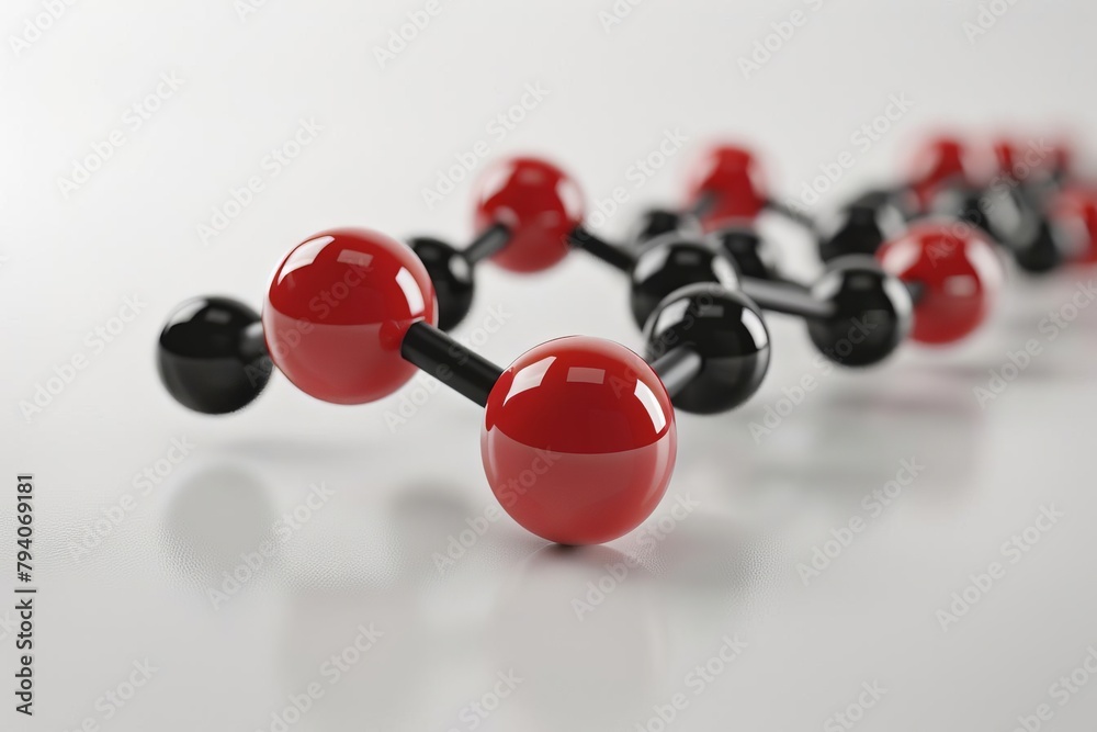 hydrogen peroxide molecule structural formula and 3d models on white ...