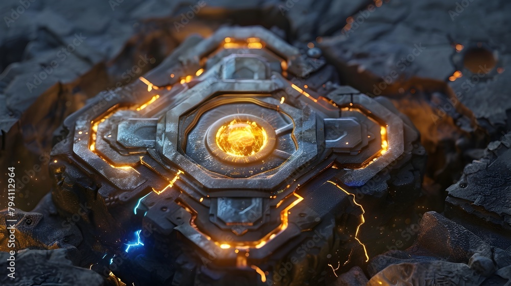 Unusual Alien Artifact: A Glowing Enigma of Sci-Fi Design and ...