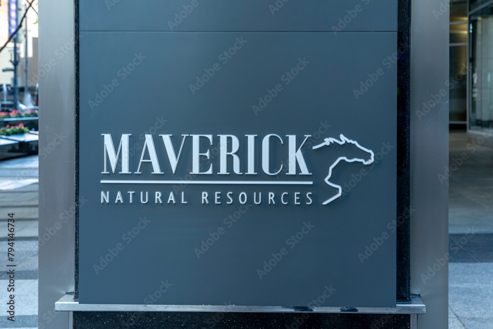 Houston, Texas, USA - April 4, 2024: Maverick Natural Resources sign ...