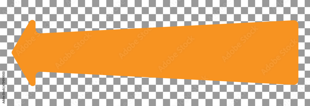 Orange arrow icon on transparent background. flat style. arrow icon for ...