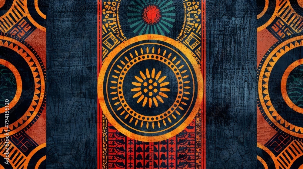 african patterns and shapes background black history month celebration ...