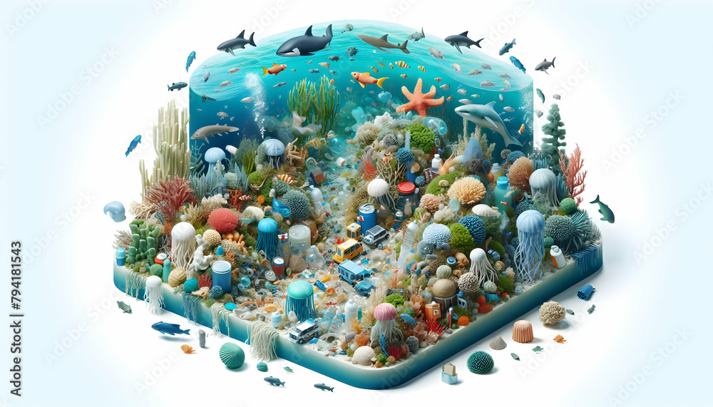Vibrant Underwater World: Ocean Conservation with Diverse Marine Life ...