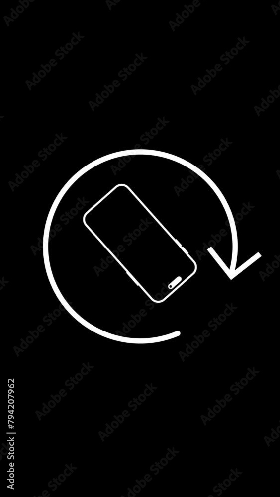 Phone Rotation animation. Turn you Smartphone and rotate device screen ...