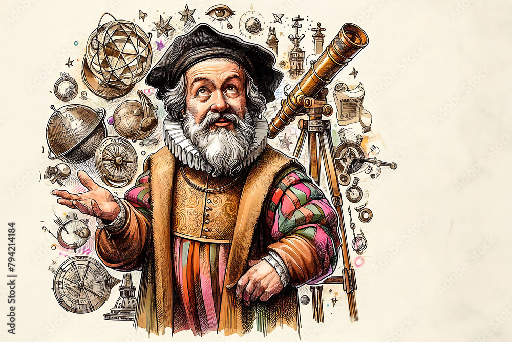 Galileo Galilei of Italy. Inventor of genius, philosopher, astronomer ...